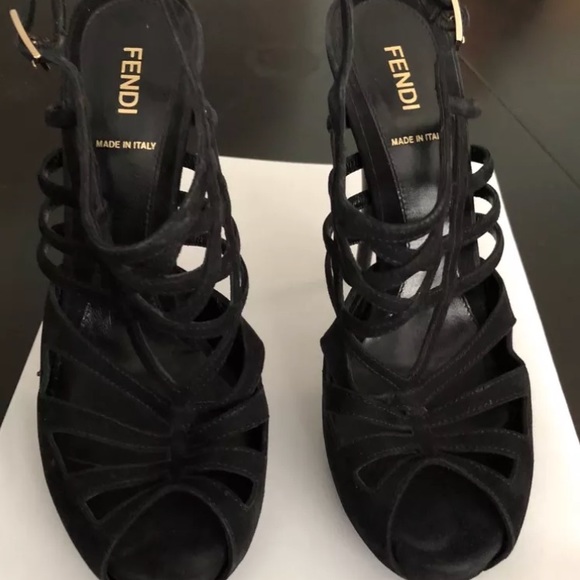Fendi | Shoes | Fendi Cage Peep Toe Stileto Sandals Like New 385 | Poshmark